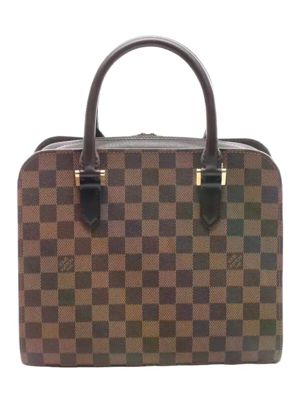 LOUIS VUITTON 2000 Triana Damier Ebène Tote Bag - Brown