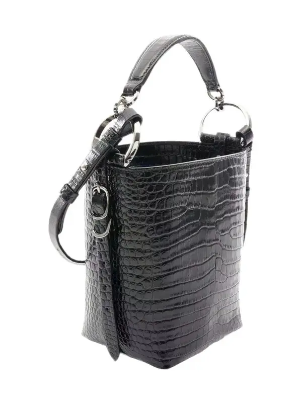 JIMMY CHOO 2000s Varenne Crocodile-embossed Mini Bag - Black