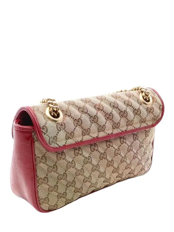 Gucci 2010s Small Marmont Gg Shoulder Bag - Neutrals