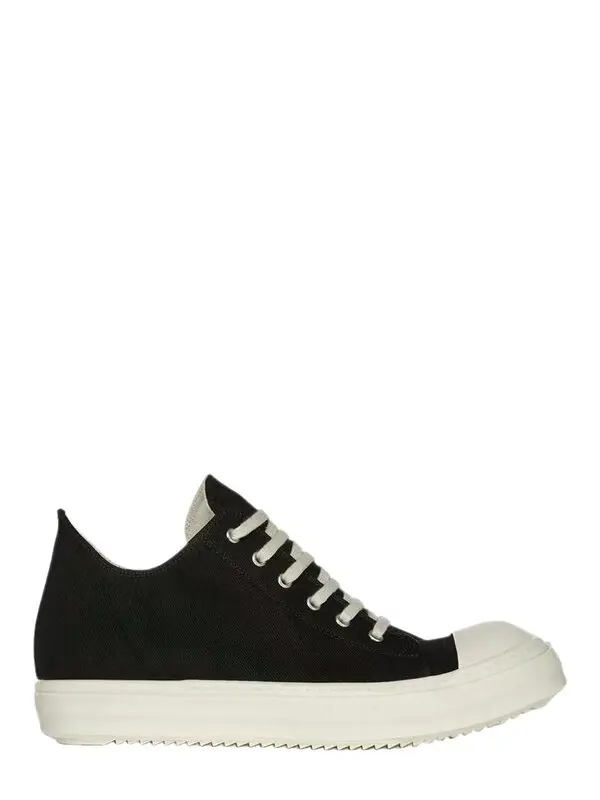 Rick Owens Cotton Lace-up Sneakers - Black
