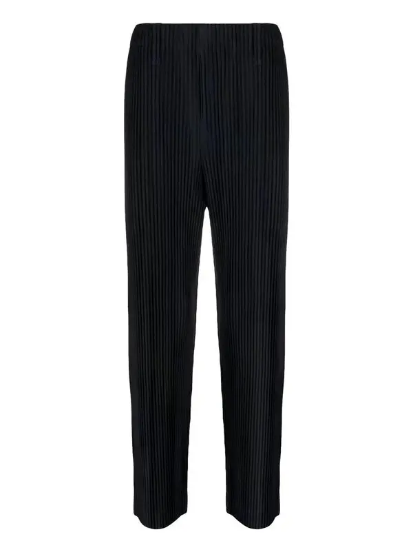 Issey Miyake Pleated Tapered Trousers - Blue