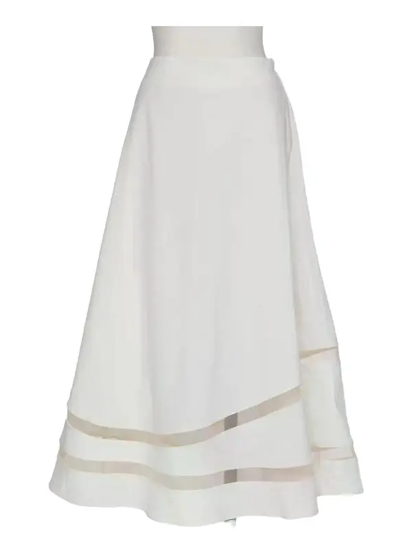 MULLER OF YOSHIOKUBO Jellyfish Panelled A-line Midi Skirt - Neutrals