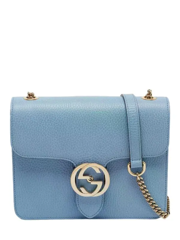 Gucci Small Dollar Interlocking G Shoulder Bag - Blue