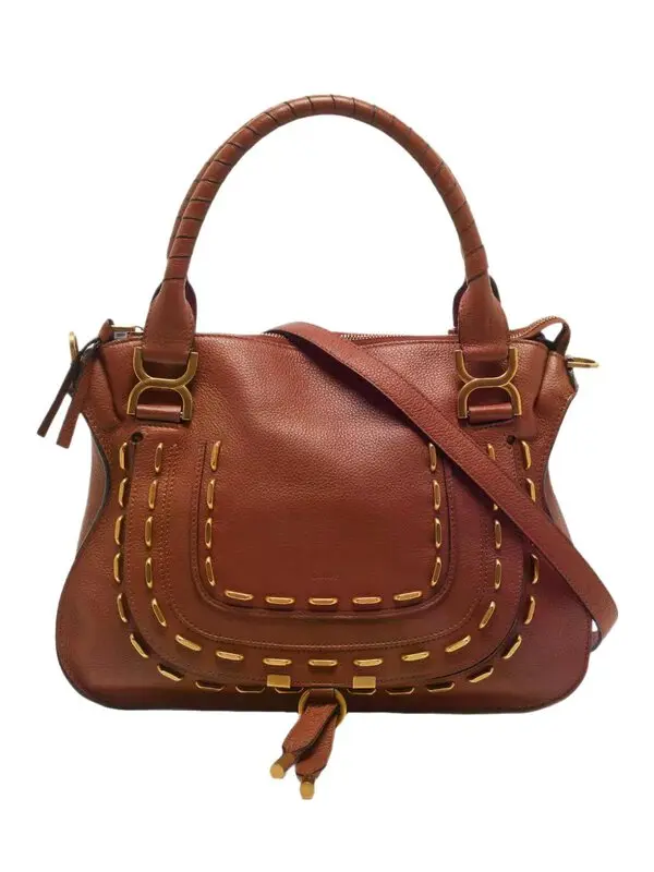 Chloé Medium Marcie Studded Shoulder Bag - Brown