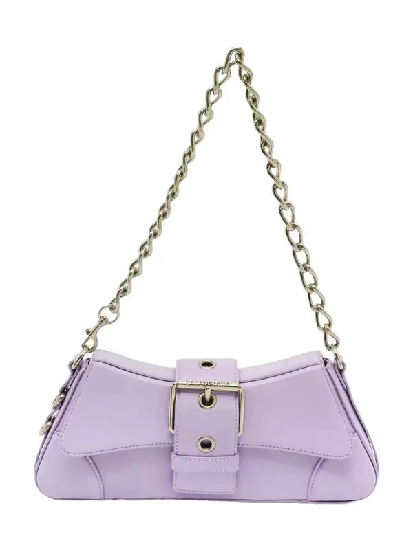 Balenciaga Lindsay Buckle Shoulder Bag - Purple