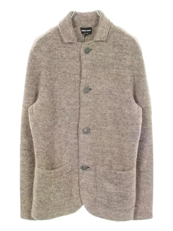 Giorgio Armani Spread Collar Button-up Jacket - Brown