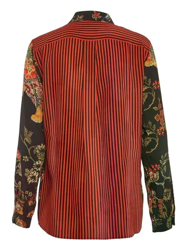 Etro Silk Floral Print Shirt - Black