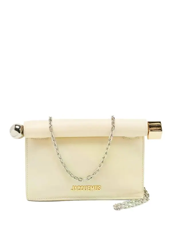 Jacquemus Pochette Rond Carré La Petite Clutch Bag - Neutrals