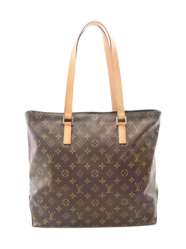 LOUIS VUITTON 2001 Cabas Mezzo Monogram Tote Bag - Brown