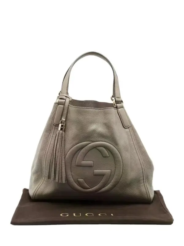 Gucci Medium Soho Tassel Tote Bag - Grey