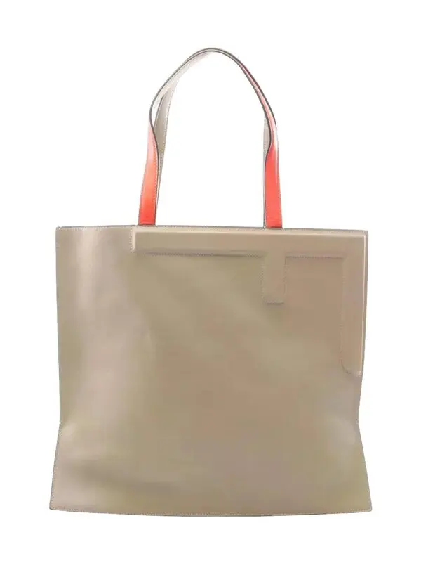 Fendi Flip Logo-embossed Tote Bag - Neutrals