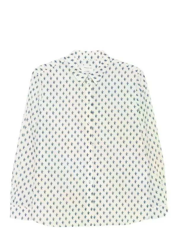 MAISON123 Geometric Print Long-sleeve Shirt - White