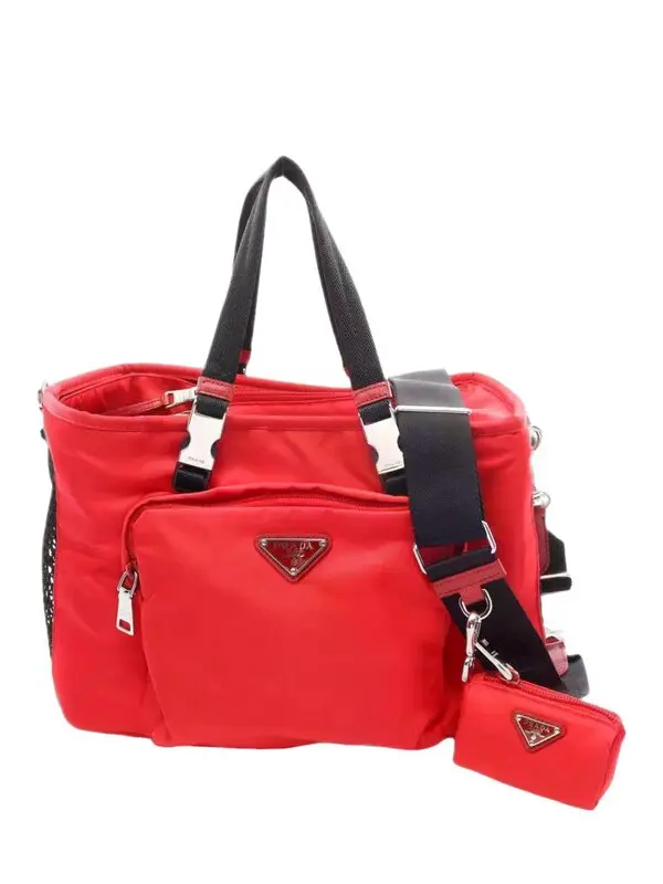 Prada 2010s Re-nylon Pet Bag - Red