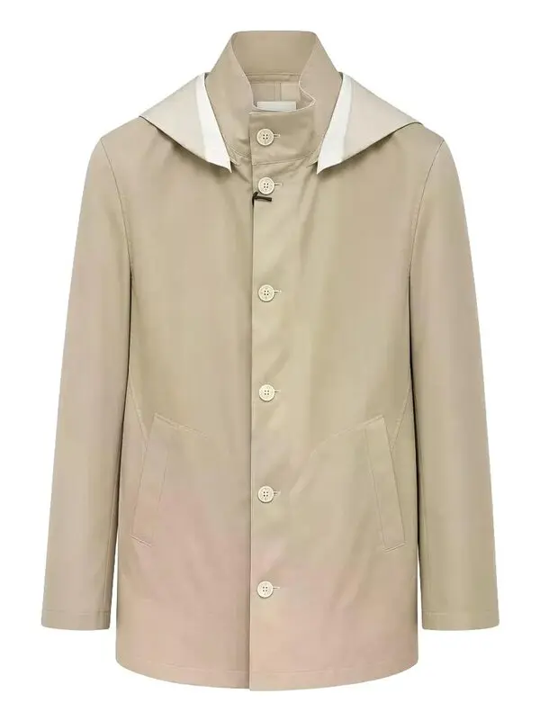 TOMBOLINI Hooded Button-up Coat - Neutrals