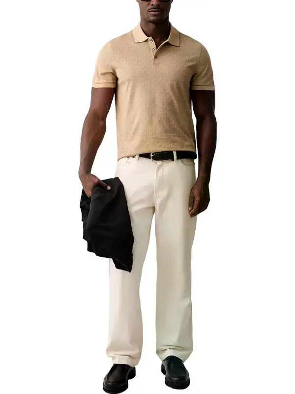 Michael Kors Monogram-print Polo Shirt - Neutrals