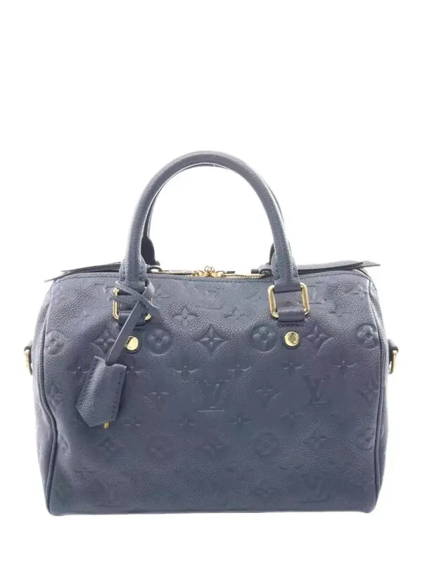 LOUIS VUITTON 2012 25 Monogram Empreinte Speedy Bandouliere 2way Tote Bag - Blue