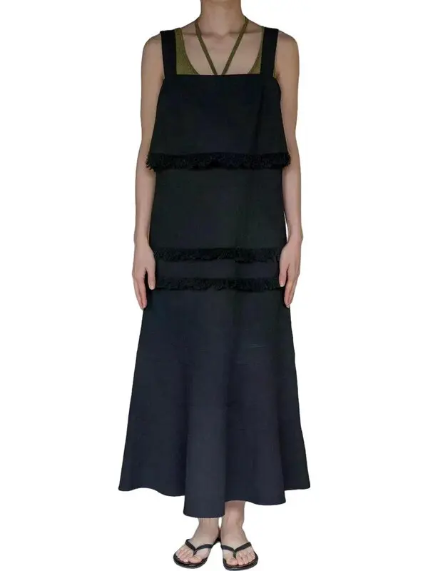 MULLER OF YOSHIOKUBO Fin Tiered Maxi Dress - Black