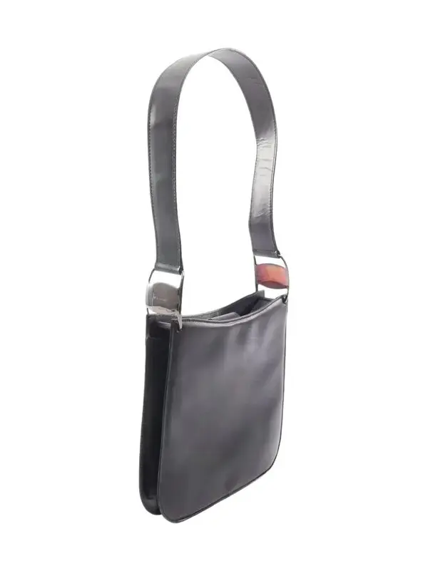 FERRAGAMO 2000s Logo-engraved Shoulder Bag - Black