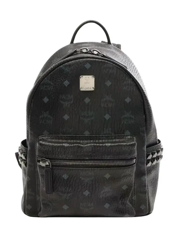 Mcm Stark Visetos Studded Backpack - Black