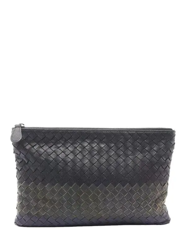 Bottega Veneta Intrecciato Clutch Bag - Black