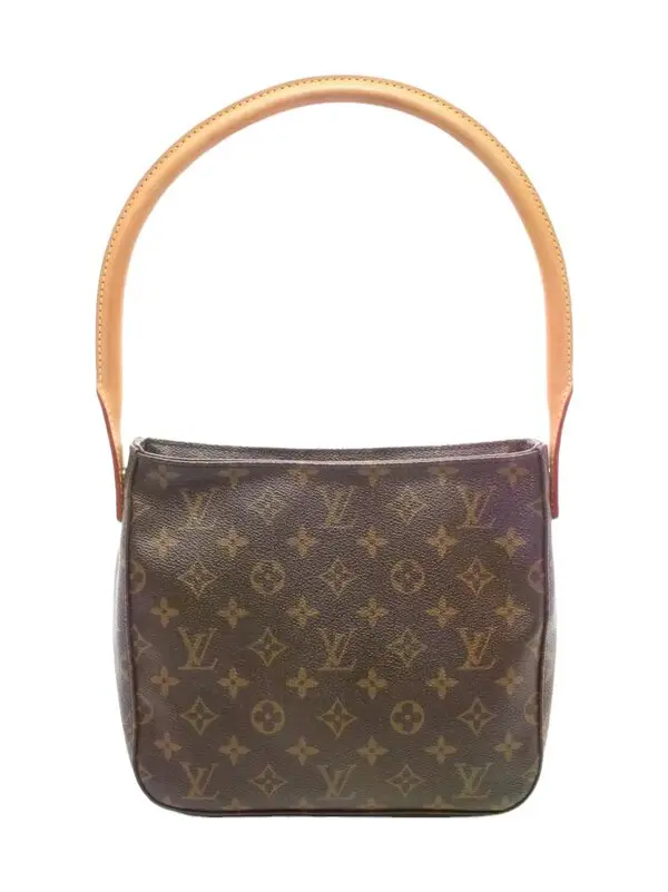 LOUIS VUITTON 2002 Mm Looping Monogram Tote Bag - Brown