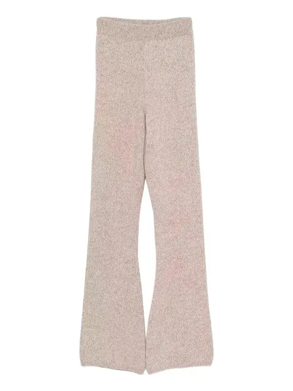 ELY ELY Marl-knit Flared Trousers - Neutrals