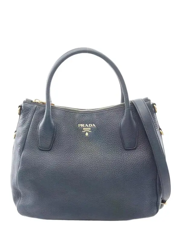 Prada Vitello Daino Handbag - Blue