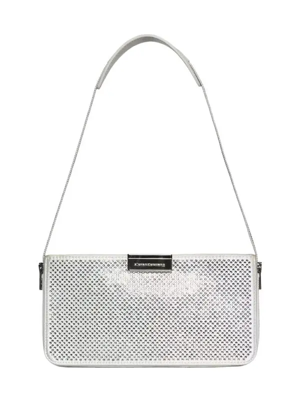 Alexander Wang Siren Crystal-embellished Shoulder Bag - Silver