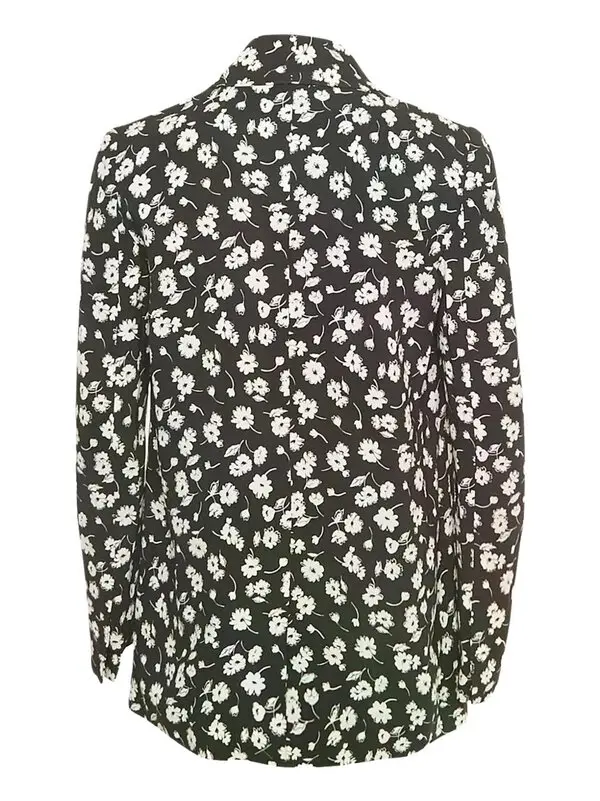 Dolce & Gabbana Floral Print Tailored Blazer - Black