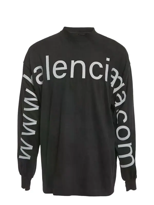 Balenciaga Logo-print Sweatshirt - Black