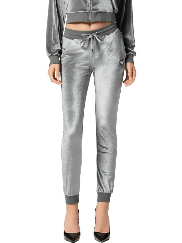 Philipp Plein Chenille Velvet Jogging Pants - Grey