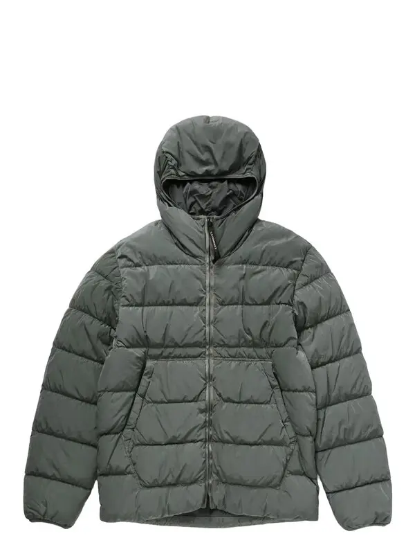 C.P. COMPANY Chrome-r Goggle Hooded Down Jacket In Recycled Nylon - Grey