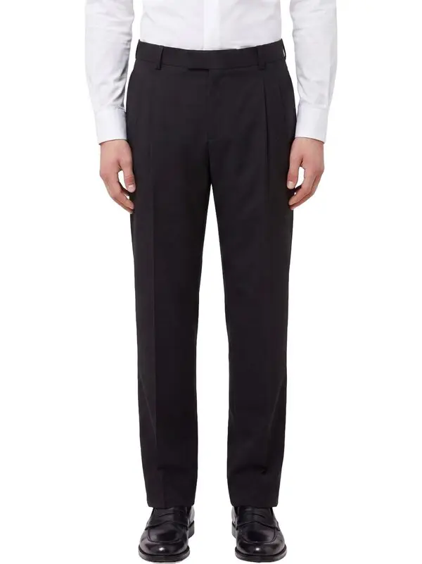 Drole De Monsieur Tailored Pleated Trousers - Black