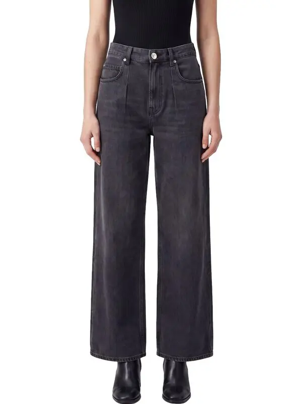 Isabel Marant Étoile Wide-leg Denim Trousers - Black
