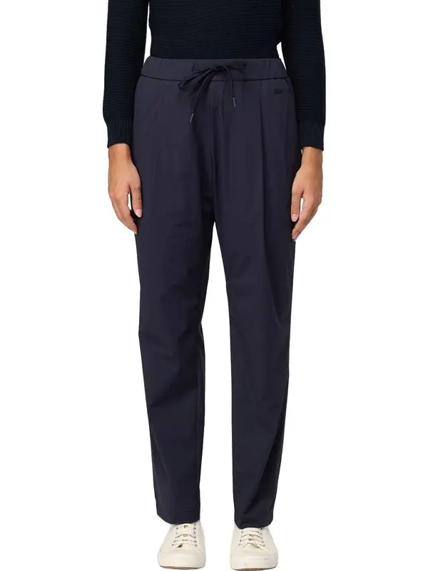 Herno Slim Fit Stretch Technical Fabric Trousers With Drawstring - Blue