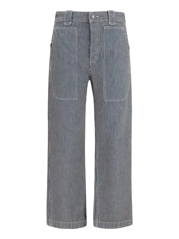 Isabel Marant Étoile High-waisted Striped Wide-leg Jeans - Blue