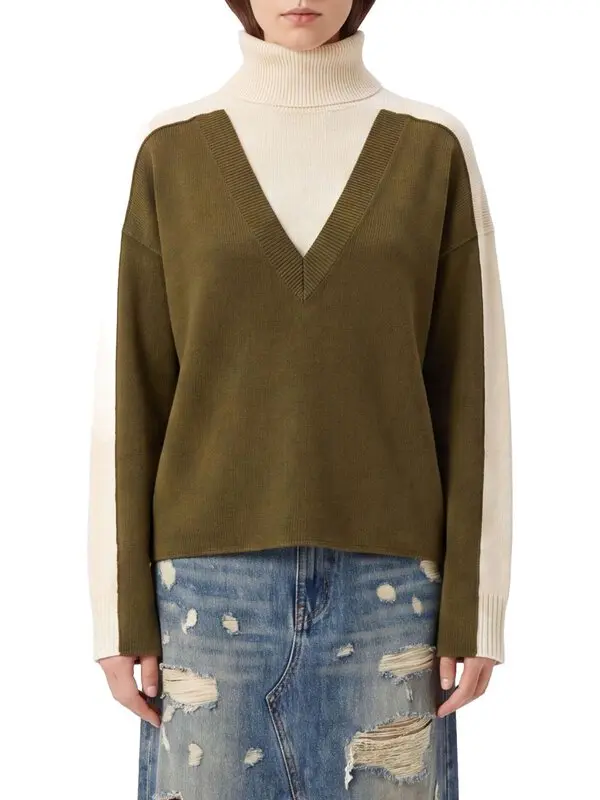 MAISON MARGIELA Colour Block Knit - Green
