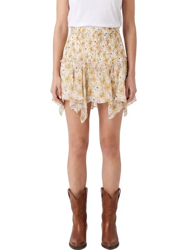 Isabel Marant Étoile Floral Print Mini Skirt - Yellow
