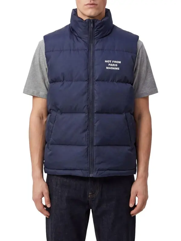 Drole De Monsieur Padded Waistcoat - Blue