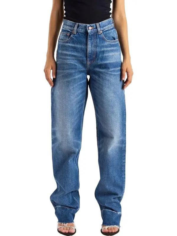 Chloé High Rise Wide Leg Jeans - Cobalt