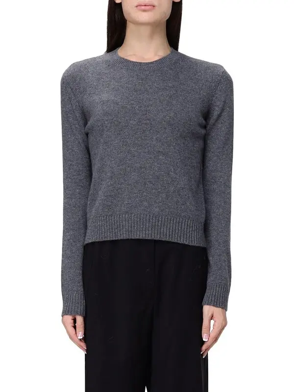 LISA YANG Pure Cashmere Long-sleeved Crewneck Sweater - Grey