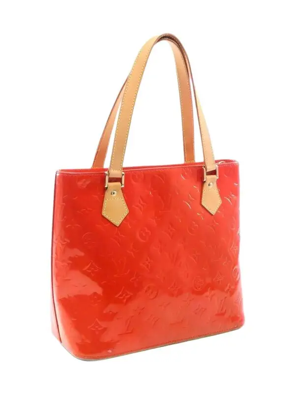 LOUIS VUITTON 2004 Houston Monogram Vernis Tote Bag - Red