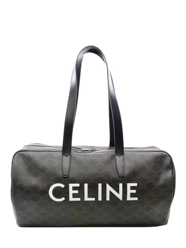 Celine Triomphe Monogram Canvas Duffel Bag - Brown