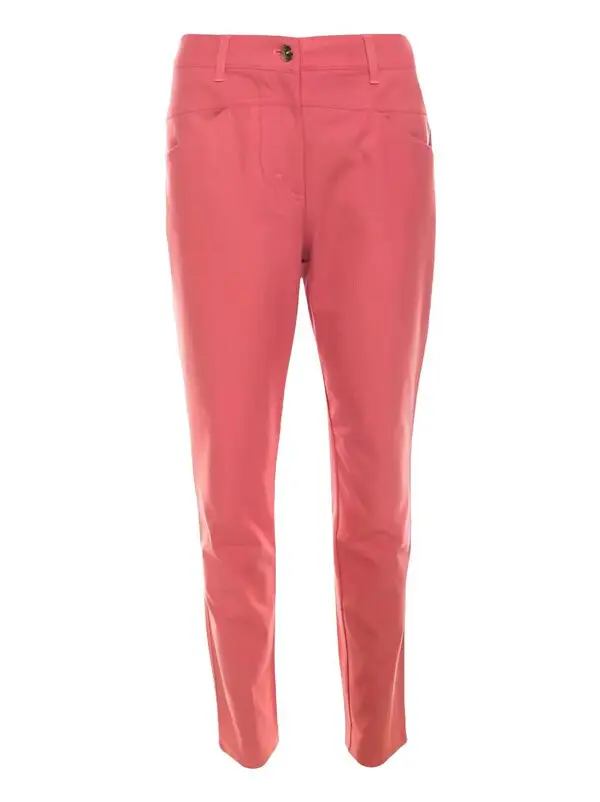 Escada Seam-detail Cotton Blend Trousers - Pink