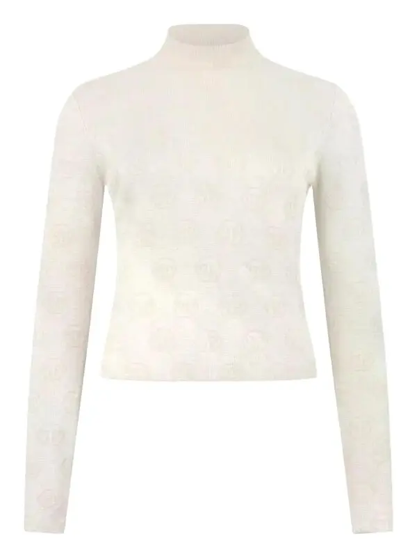 Philipp Plein Monogram Pattern Turtleneck Sweater - Neutrals