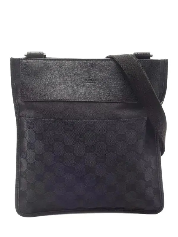 Gucci 2000s Gg Canvas Shoulder Bag - Black