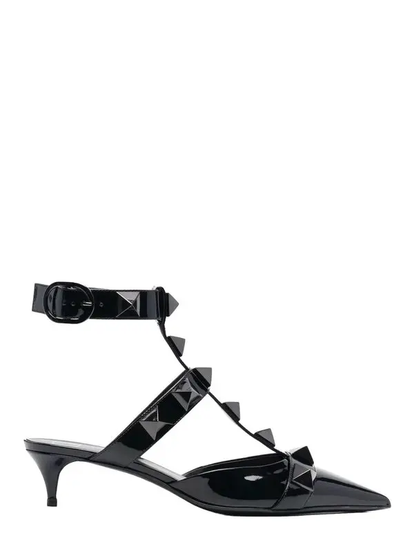 Valentino Garavani Roman Stud Low-heeled Pumps - Black