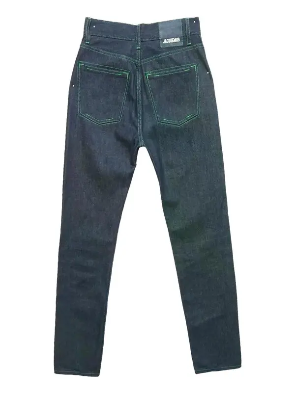 Jacquemus Le De Nîmes Contrast Stitch Jeans - Blue