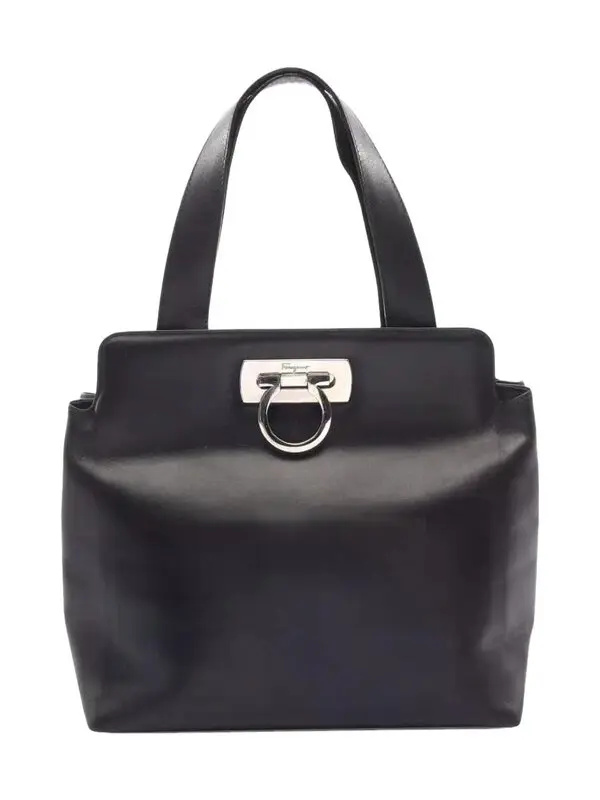 FERRAGAMO 2010s Gancini Handbag - Black