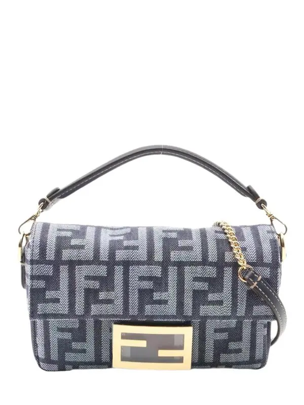 Fendi 2020s Mini Baguette Handbag - Blue